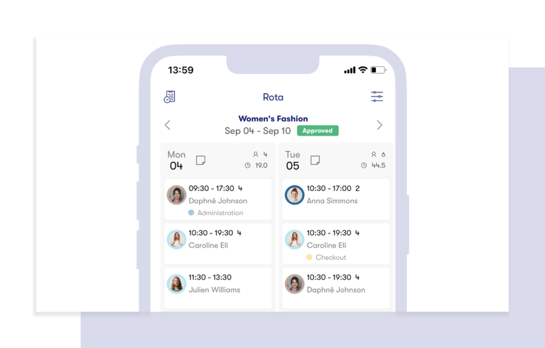 App Móvil – tamigo Workforce Management