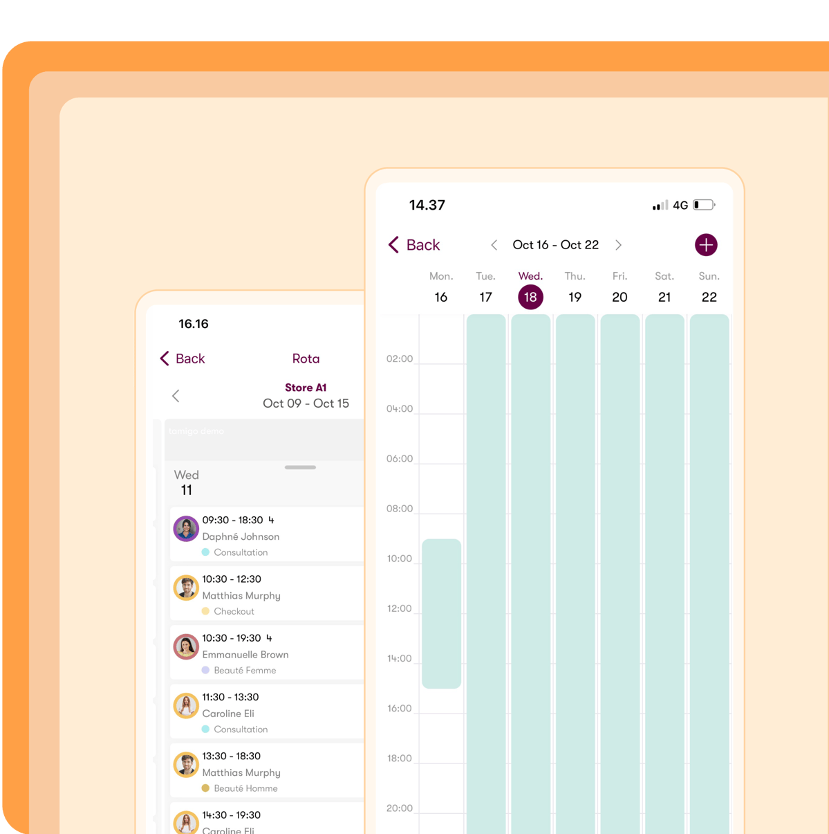 App Móvil – tamigo Workforce Management