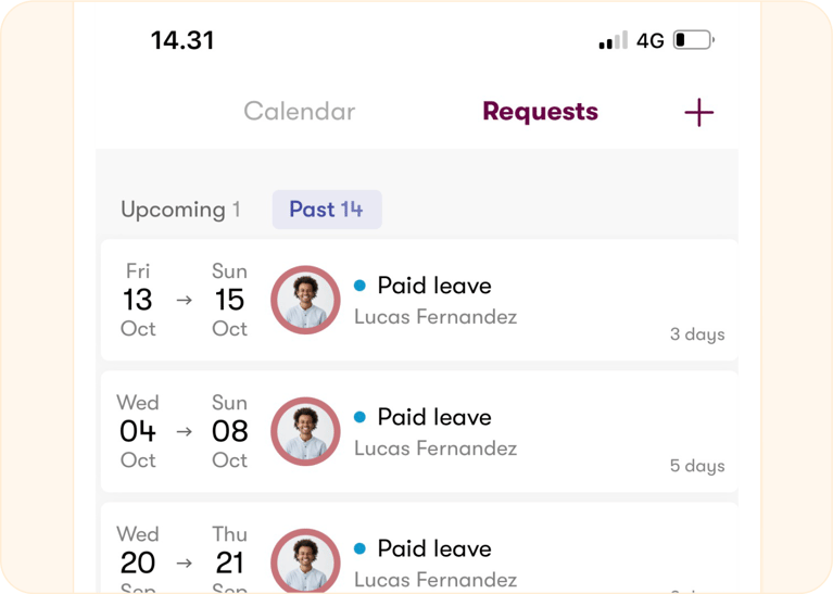 App móvel – tamigo Workforce Management