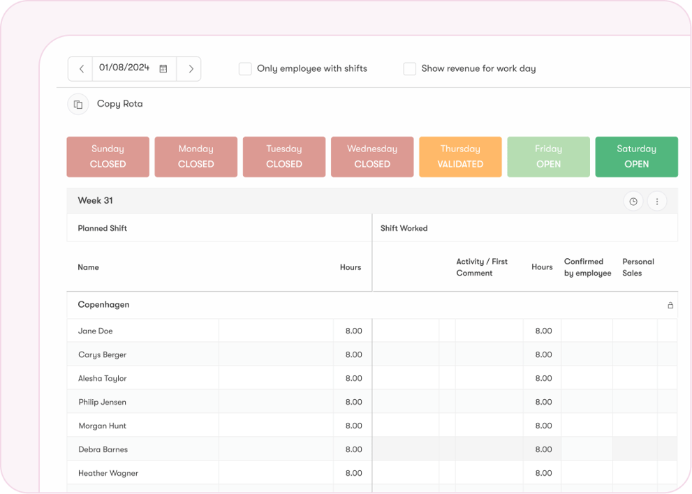 Timeliste Software – tamigo Workforce Management